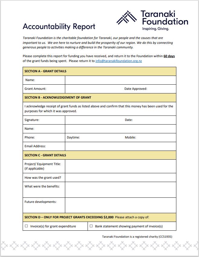 Resources - Taranaki Foundation